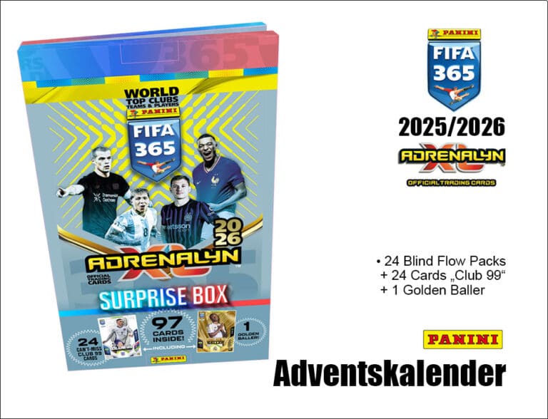 Panini FIFA 365 2026 Adrenalyn XL Fussball Adventskalender