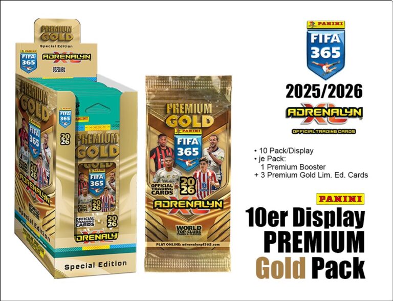 Panini FIFA 365 2025/26 Premium Gold Pack Display (10 Packs)