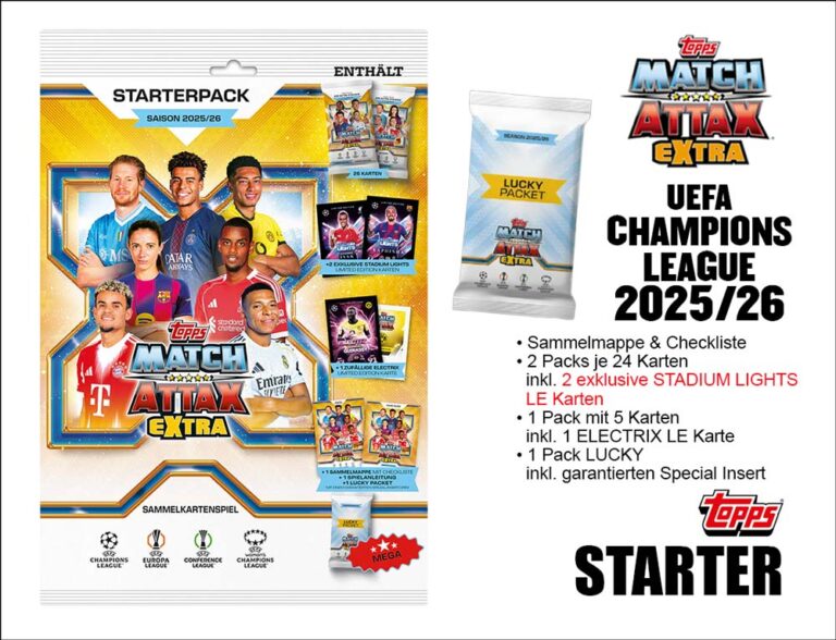 Topps UEFA CL Match Attax Extra 25/26 TC - Starter Pack • B2B